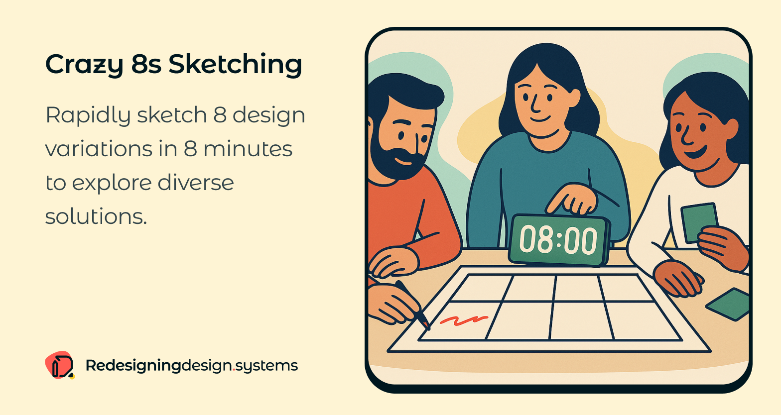 Crazy 8s Sketching - Redesigning Design Systems